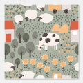 Cute Farm Scene Pattern Wallpaper | Zazzle