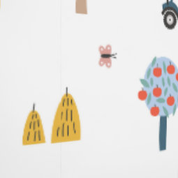 Cute Farm Tractor Red Barn Kids Pattern Wallpaper | Zazzle