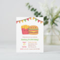 Cute Fast Food Fries and Burger Birthday Party Invitation | Zazzle