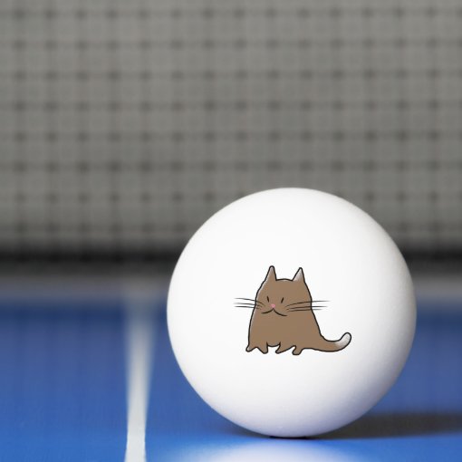 Cute Fat Cat Ping-Pong Ball | Zazzle