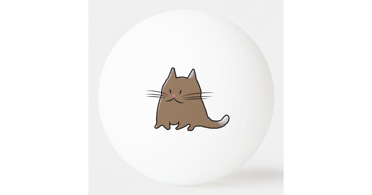 Cute Fat Cat Ping-Pong Ball | Zazzle