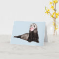 Cute Ferret Polecat Animal Bubble Gum Card | Zazzle