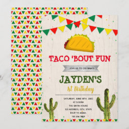 Cute fiesta birthday party invitation | Zazzle
