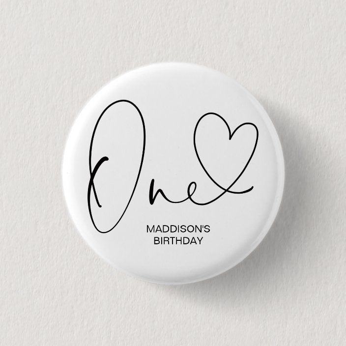 Cute First Birthday Badge for Babies 1st Birthday Button | Zazzle.com