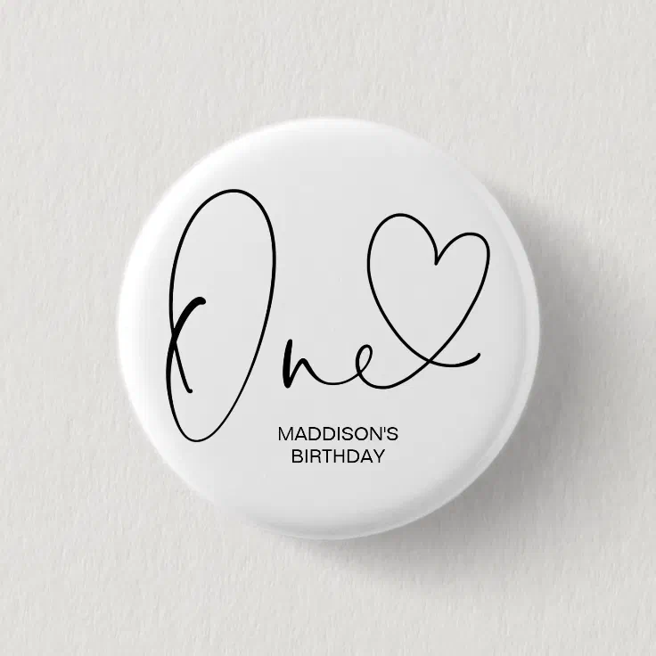 Cute First Birthday Badge for Babies 1st Birthday Button | Zazzle