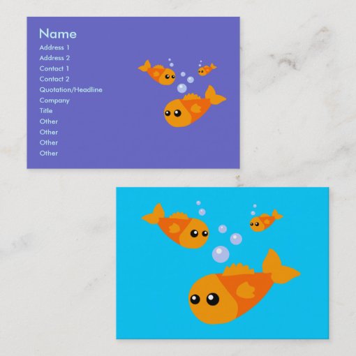 Cute Fish Business Cards | Zazzle