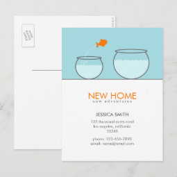 Cute Fish New Home Funny Postcards | Zazzle
