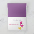 Cute Flamingo Tickle Me Pink Valentine Card | Zazzle
