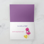 Cute Flamingo Tickle Me Pink Valentine Card | Zazzle