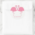 Cute Flamingos custom text stickers | Zazzle