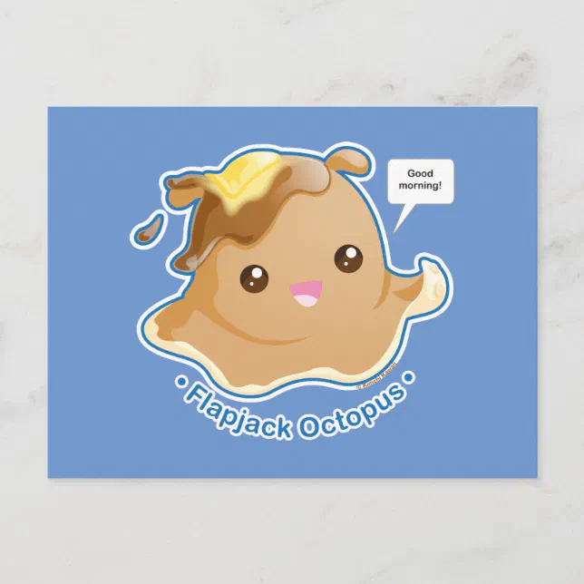 Cute Flapjack Octopus Postcard | Zazzle