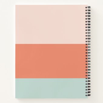 Cute Floral Blush Pink Pattern Monogram Notebook | Zazzle