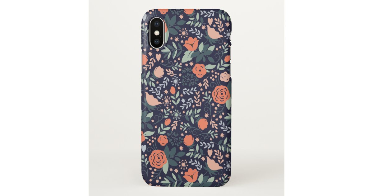 Cute Floral Pattern Girly iPhone Case | Zazzle