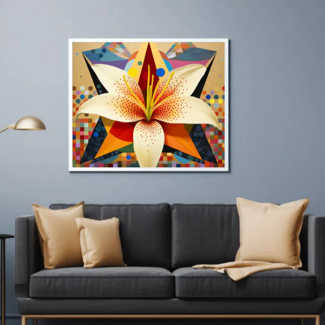 Cute Flower Bouquet Lily Printable Poster | Zazzle