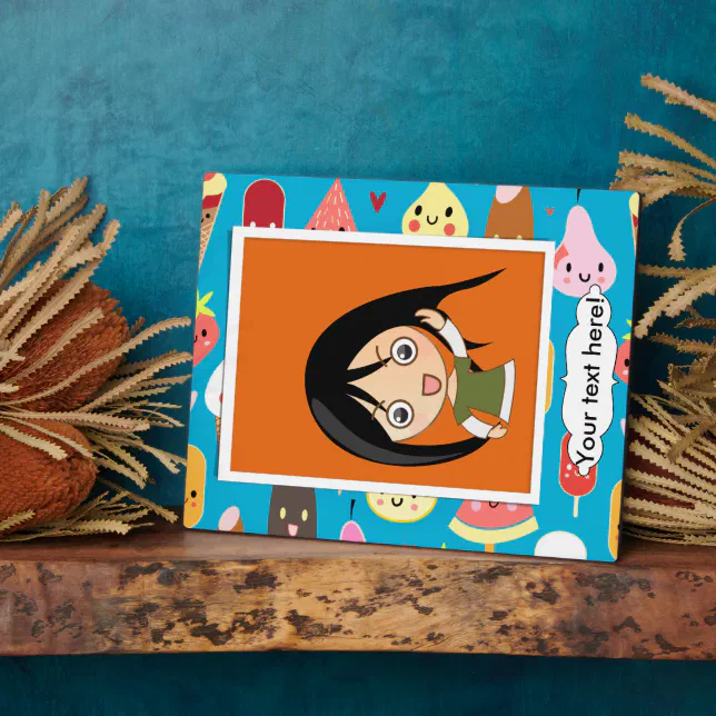 Cute food characters clipart plaque | Zazzle