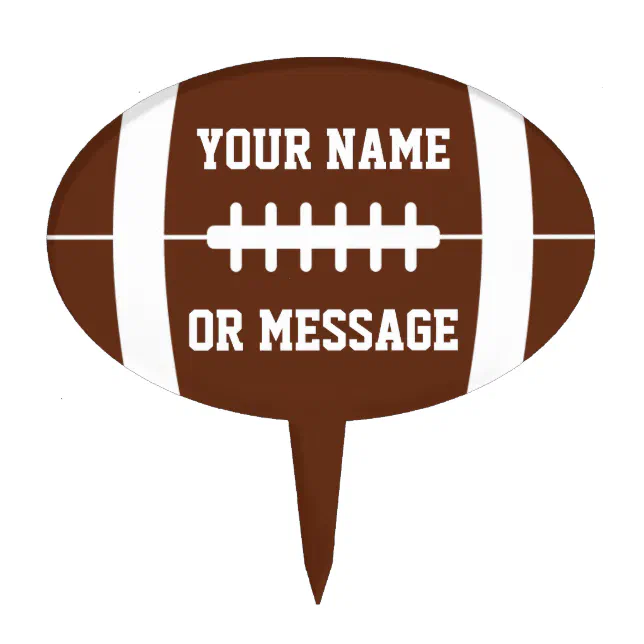 Cute Football Personalized Cake Topper | Zazzle