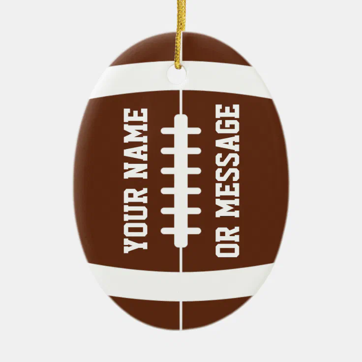 Cute Football Personalized Ornament | Zazzle