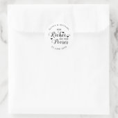Cute For Richer or For Poorer Lotto Wedding Favor Classic Round Sticker ...