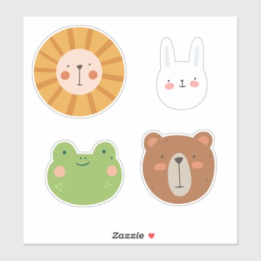 Cute Forest Animals Sticker | Zazzle