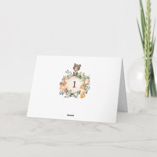 Cute Forest Woodland Animals Happy Birthday Card | Zazzle