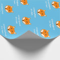 Cute fox Birthday wrapping paper for kids | Zazzle