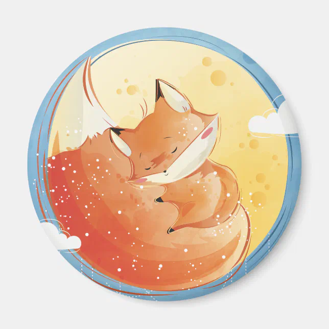 Cute Fox Magnet | Zazzle