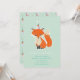 Cute Fox Party Hat Woodland Birthday Invitation | Zazzle