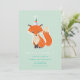 Cute Fox Party Hat Woodland Birthday Invitation | Zazzle
