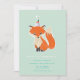 Cute Fox Party Hat Woodland Birthday Invitation | Zazzle