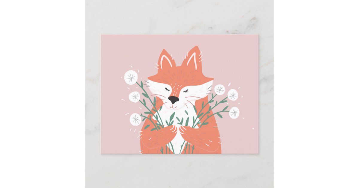 Cute Fox Postcard | Zazzle