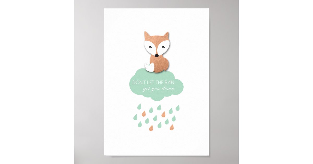 Cute Fox Poster | Zazzle