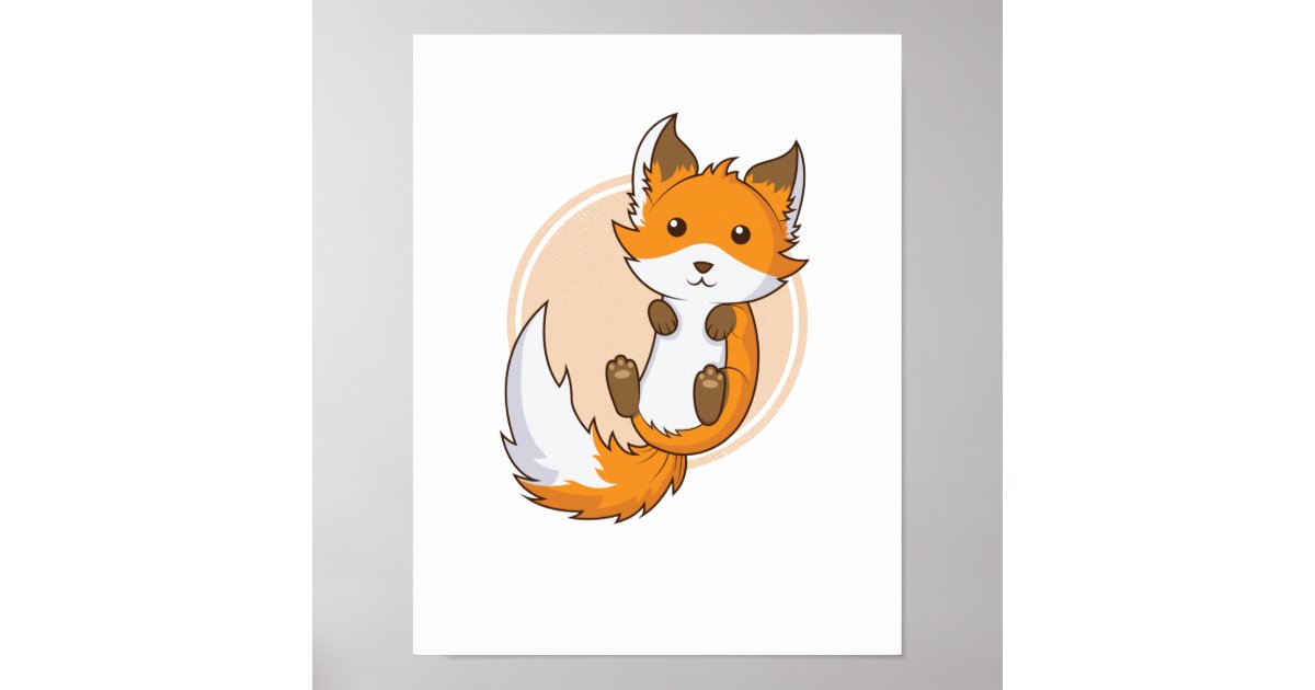 cute fox poster | Zazzle