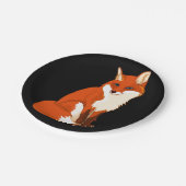 Cute Fox Sitting Paper Plates | Zazzle