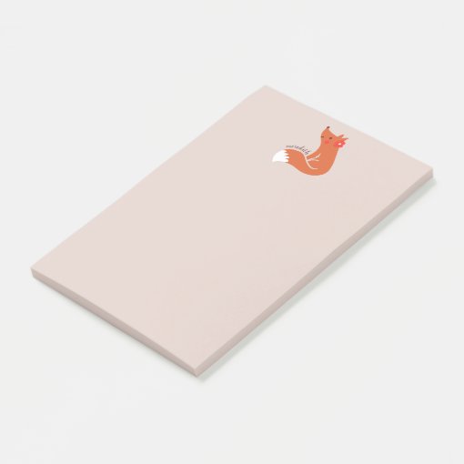 Cute Fox With Flower Post-it Notes | Zazzle