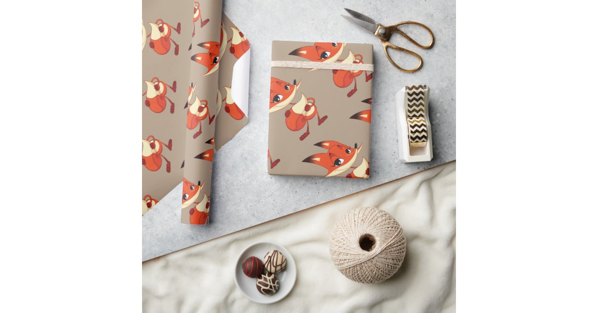 Cute Fox Wrapping Paper | Zazzle