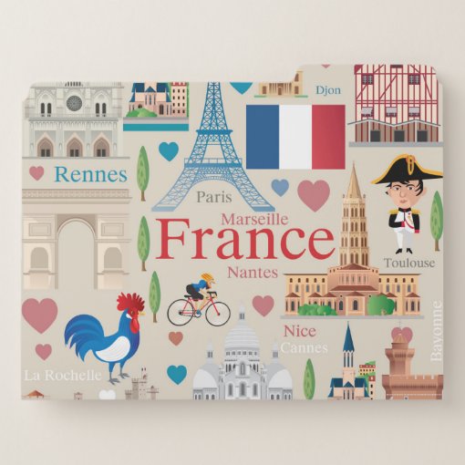 Cute France Icons File Folder | Zazzle