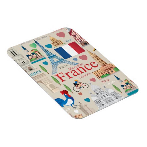 Cute France Icons Magnet | Zazzle