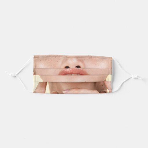 cute freckles girl happy smile lips adult cloth face mask | Zazzle