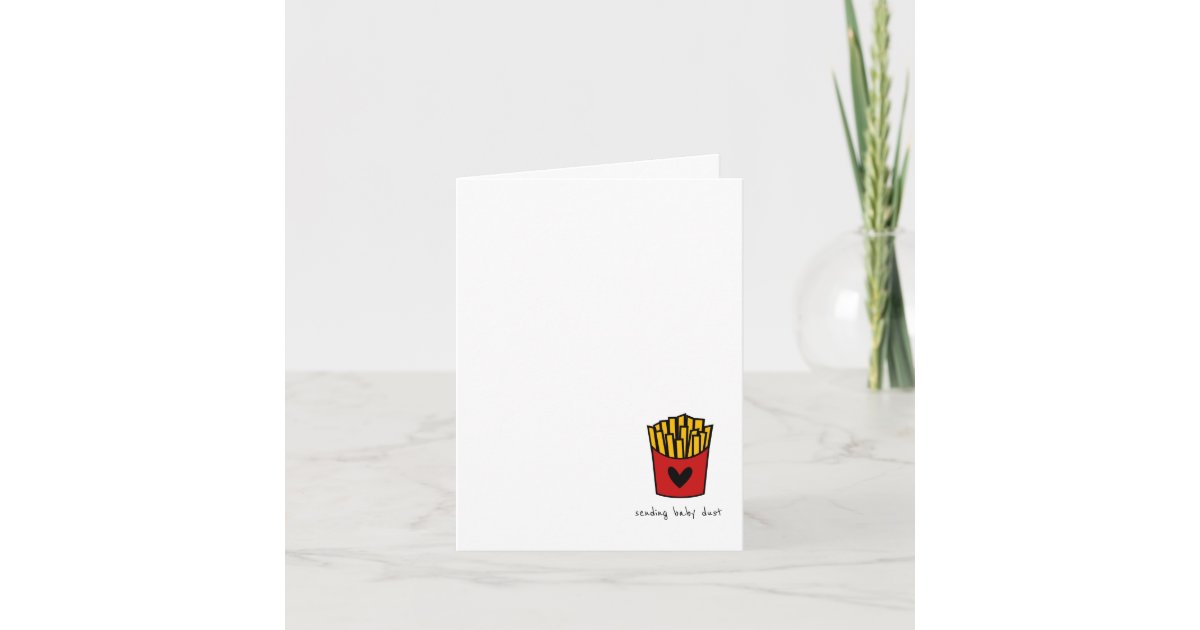 Cute French Fries IVF/Embryo Transfer Encouragemen Card | Zazzle