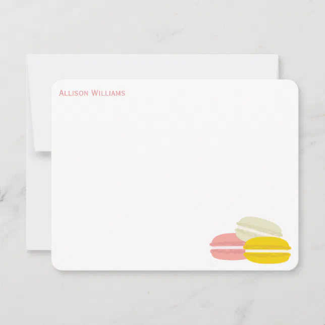 Cute French Macarons Note Cards | Zazzle