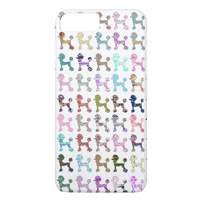 Cute French Poodle Girly Whimsical Chevron Pattern Case-Mate iPhone ...