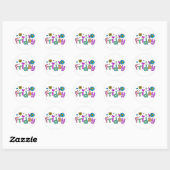 Cute Friday Week Day Greeting Text Expression Classic Round Sticker ...