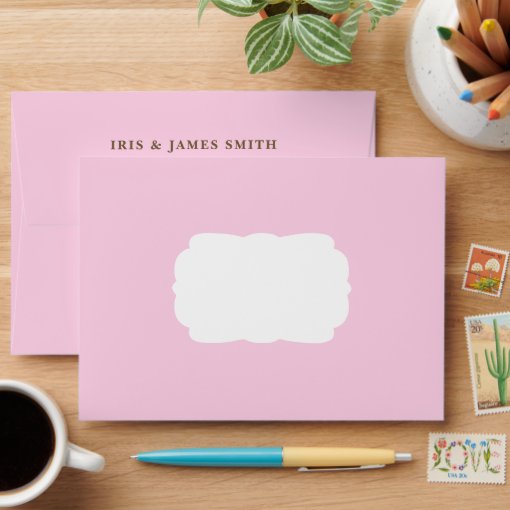 Cute Friendly Pink Purple Dinosaurs 5x7 Card A7 Envelope | Zazzle