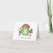 Cute Frog and Mushroom | You Make Me Hoppy Card | Zazzle