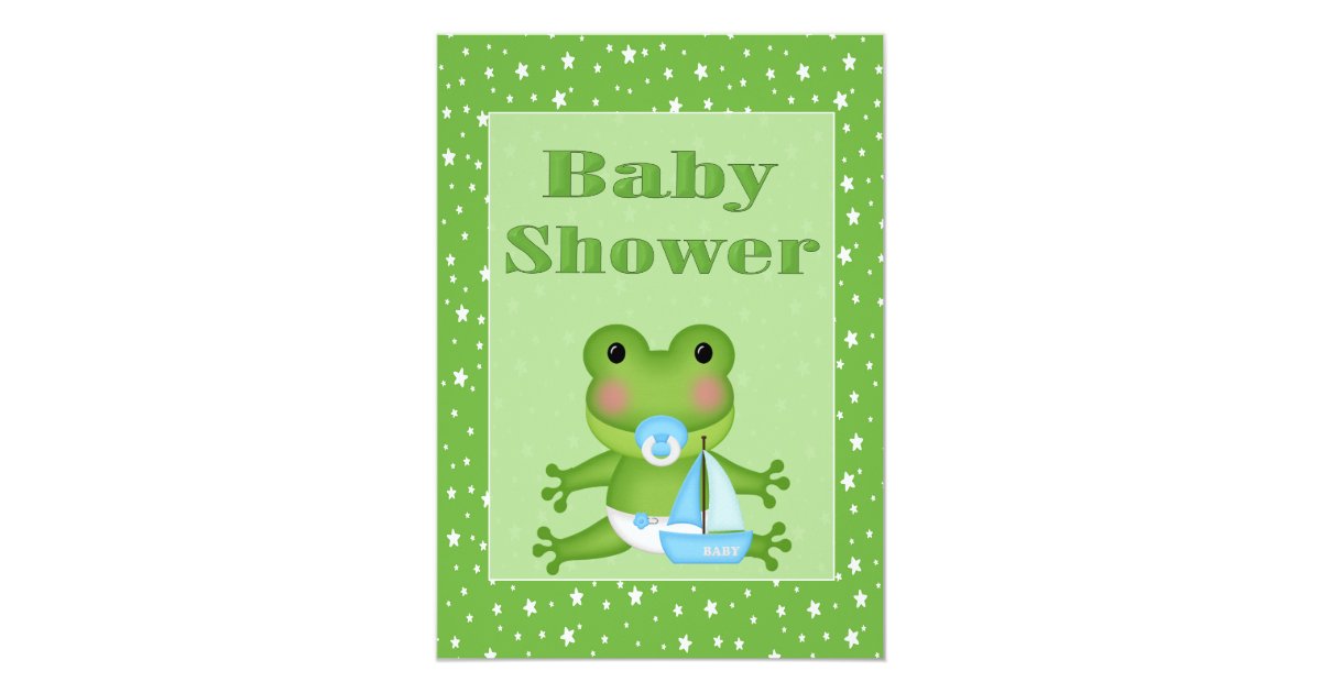 Cute Frog Baby Shower Invitation | Zazzle.com