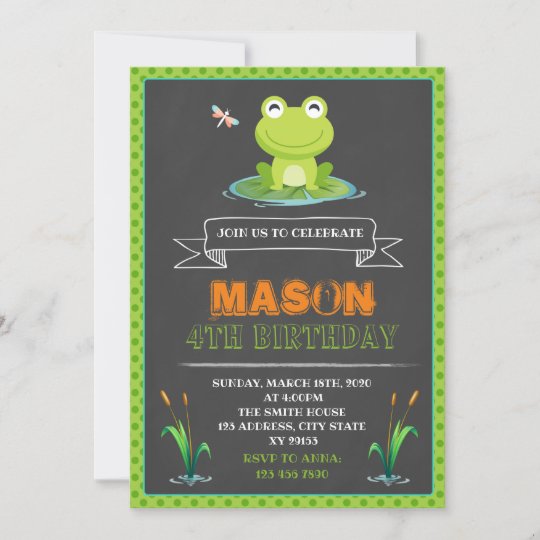 Cute frog birthday party invitation | Zazzle.com