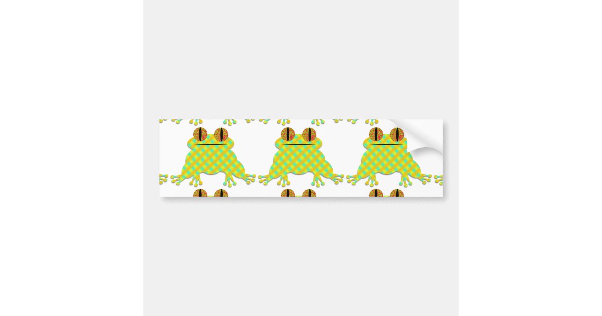 Cute Frog Bumper Sticker | Zazzle