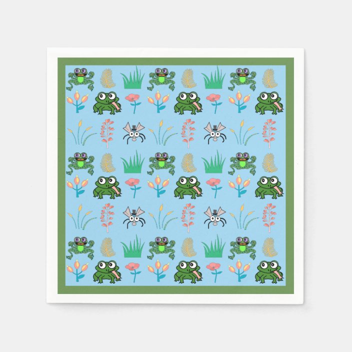 Cute Frog Cocktail Party Napkins | Zazzle.com
