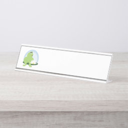 Cute Frog Desk Name Plate | Zazzle
