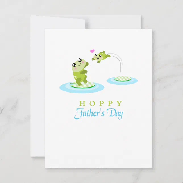 Cute Frog Hoppy Happy Father's Day Card | Zazzle